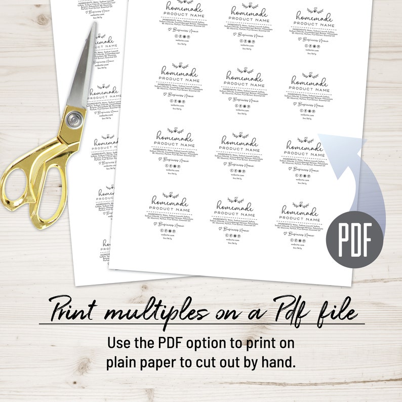 Product Label Template Custom Product Packaging Sticker. - Etsy