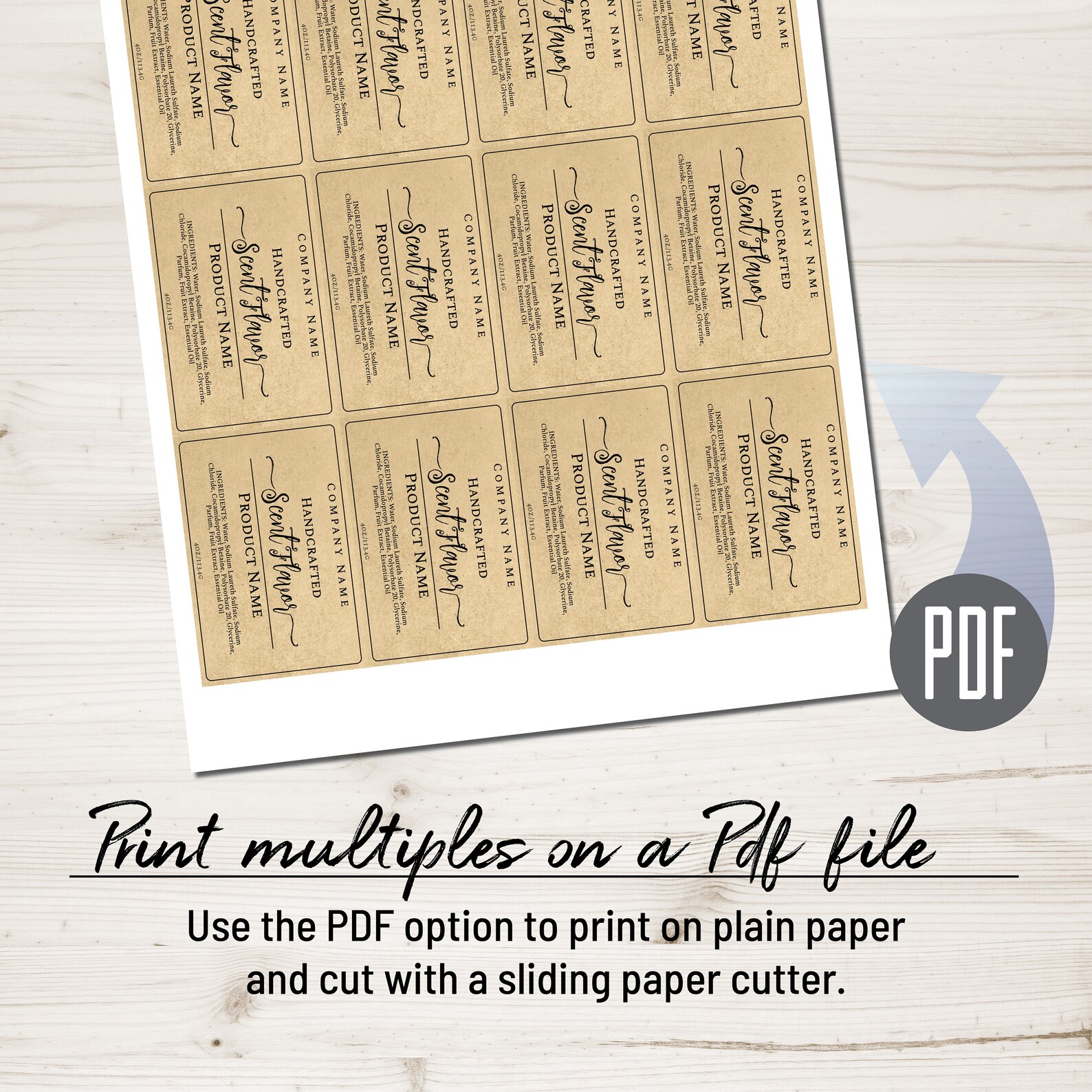 Simply Natural Rectangle Product Labels for Jars Liquid Hand - Etsy