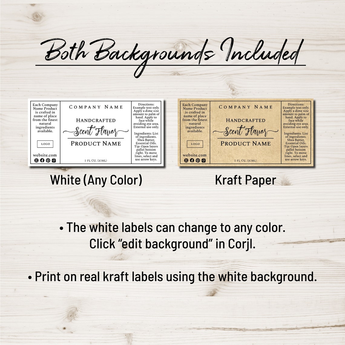 Editable Bottle Label Template Simply Natural. Dropper Spray | Etsy