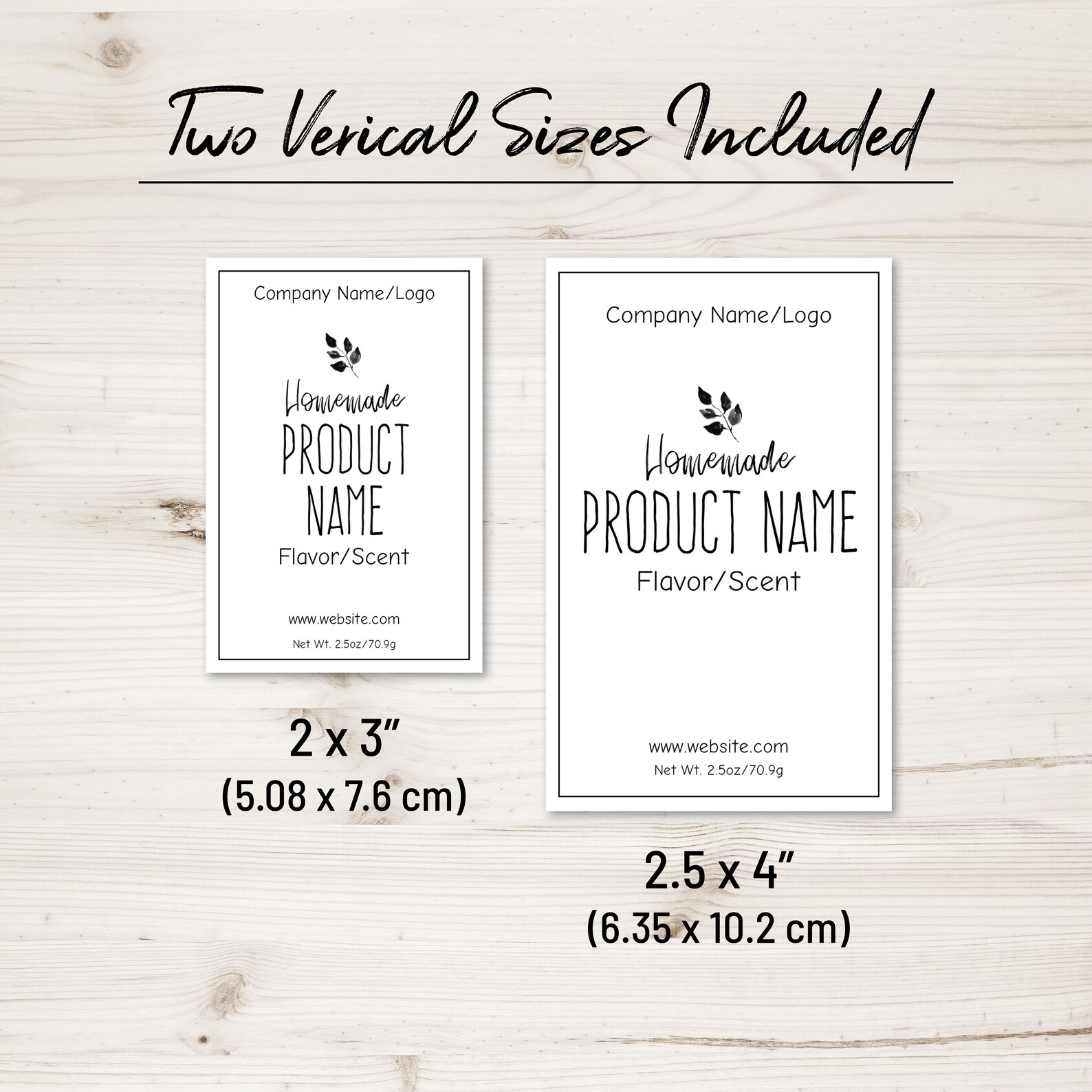 Natural & Sophisticated Product Label Template. Labels for - Etsy