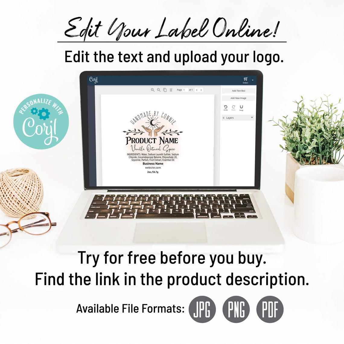 Product Label Template, Custom Product Packaging Sticker. Personalize ...
