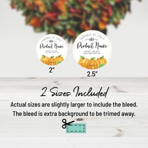 Fall Pumpkin Product Label. Printable Sticker Labels for Jars, Mason ...
