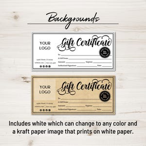 Editable Gift Certificate Template on Kraft - Serial Numbers ...