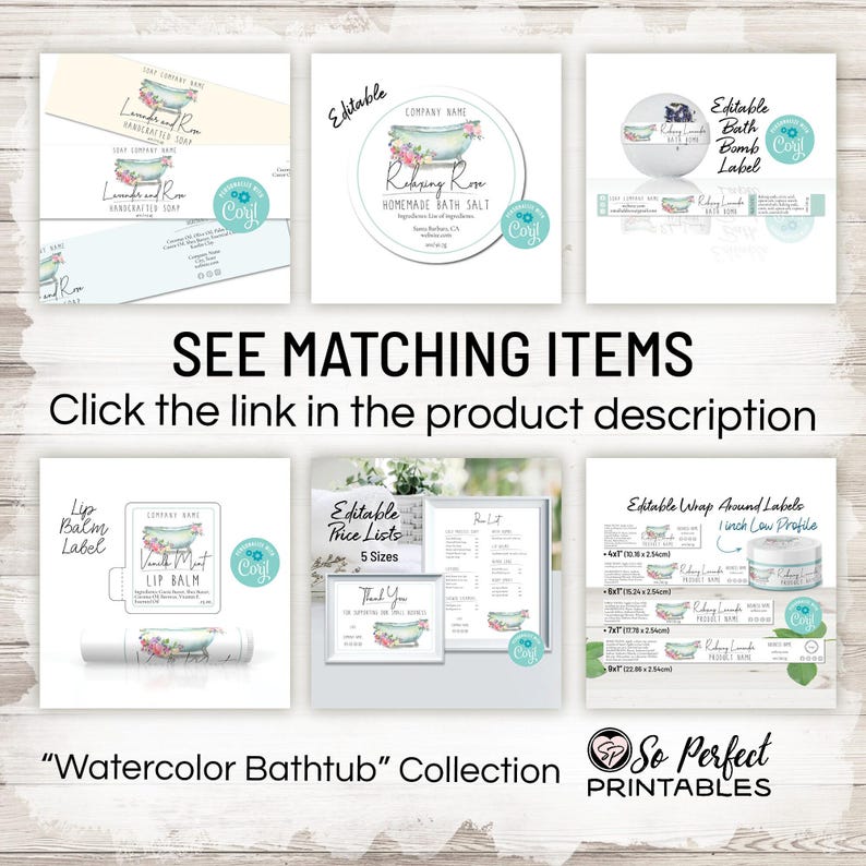 Mini Soap Label Template. Sample, Guest, Hotel Soap Labels in Floral ...