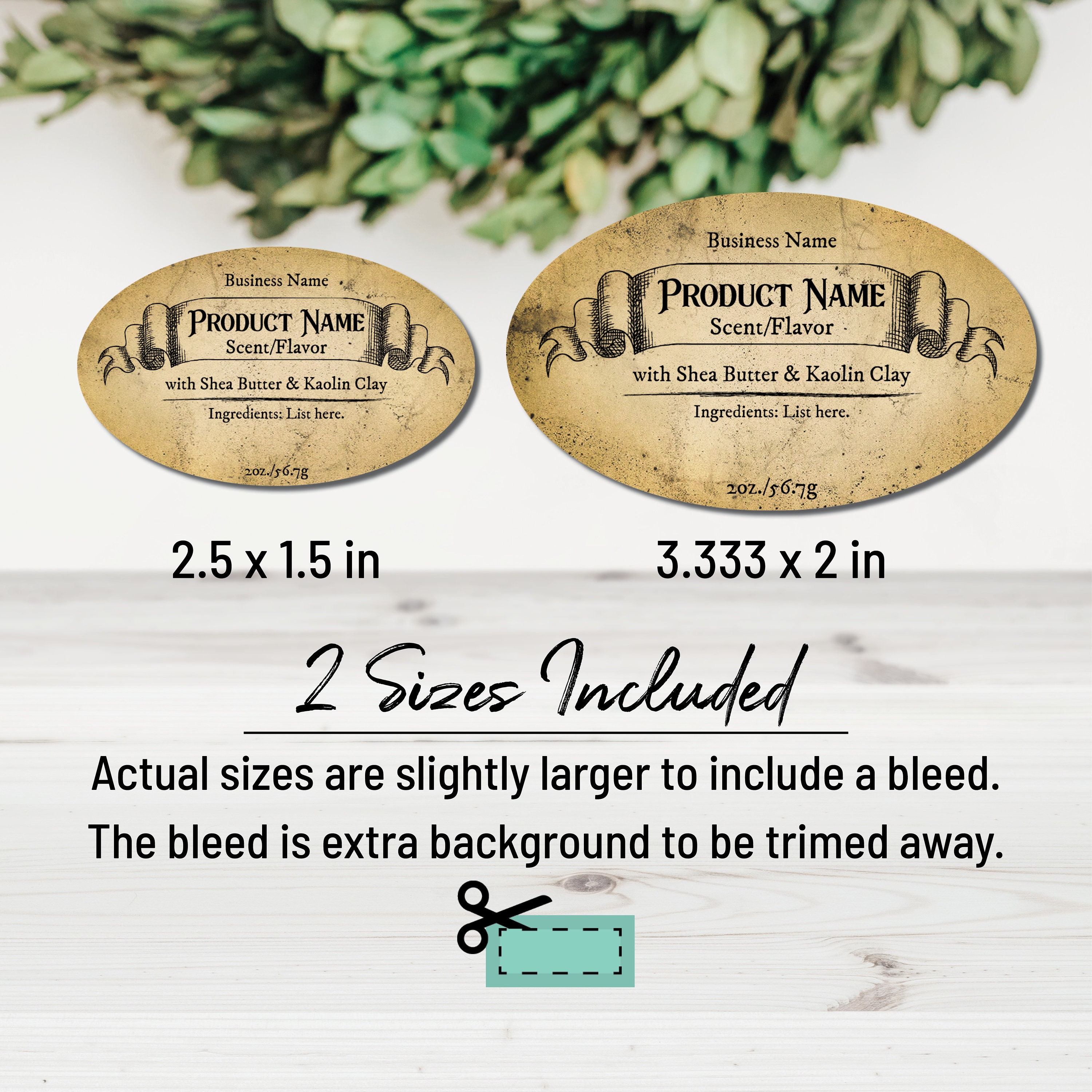 Antique Oval Labels for Jars Bottles Tins Homemade | Etsy