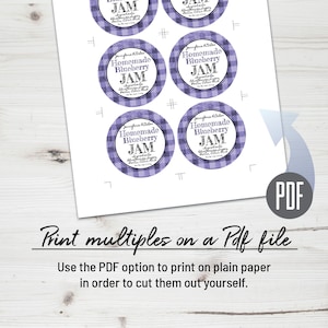 Round Product Label, Gingham Farmhouse. Edit Label Template Online ...