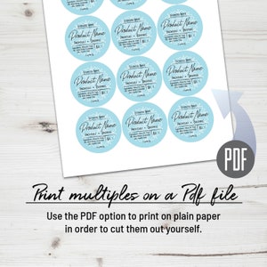 Mandala Custom Label - Circle Template. Sticker Labels for Jars ...