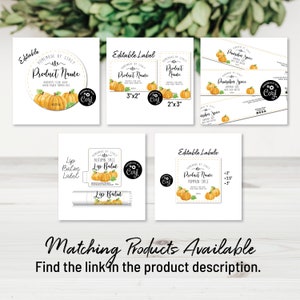 Fall Pumpkin Product Label. Printable Sticker Labels for Jars, Mason ...
