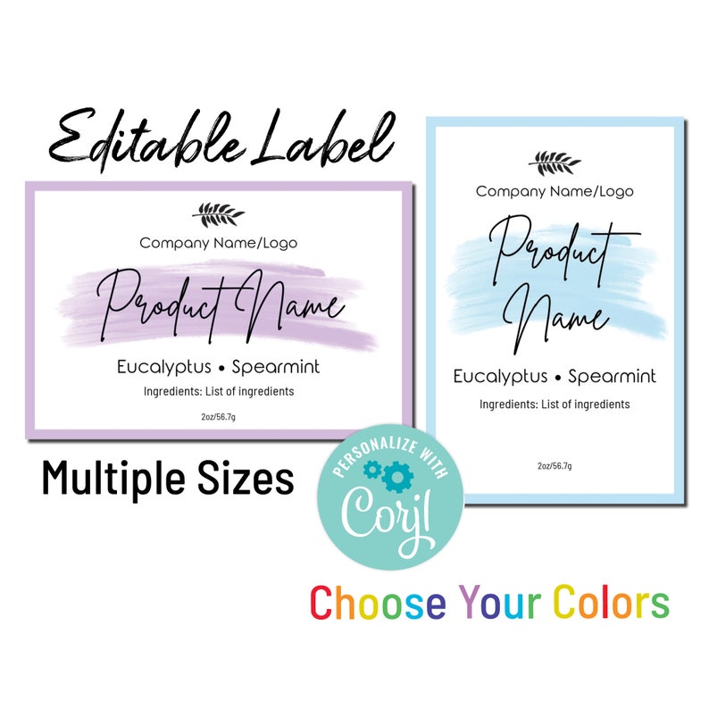 Labels for Handmade Items Product Label Template Painted - Etsy