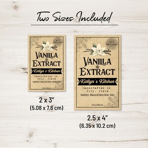 Homemade Vanilla Label Vanilla Extract Label Template - Etsy