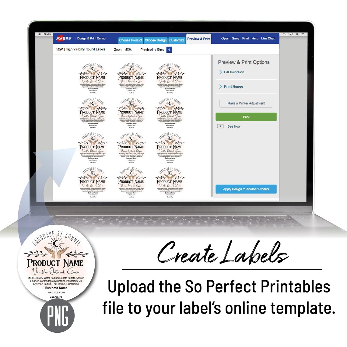 Product Label Template, Custom Product Packaging Sticker. Personalize ...