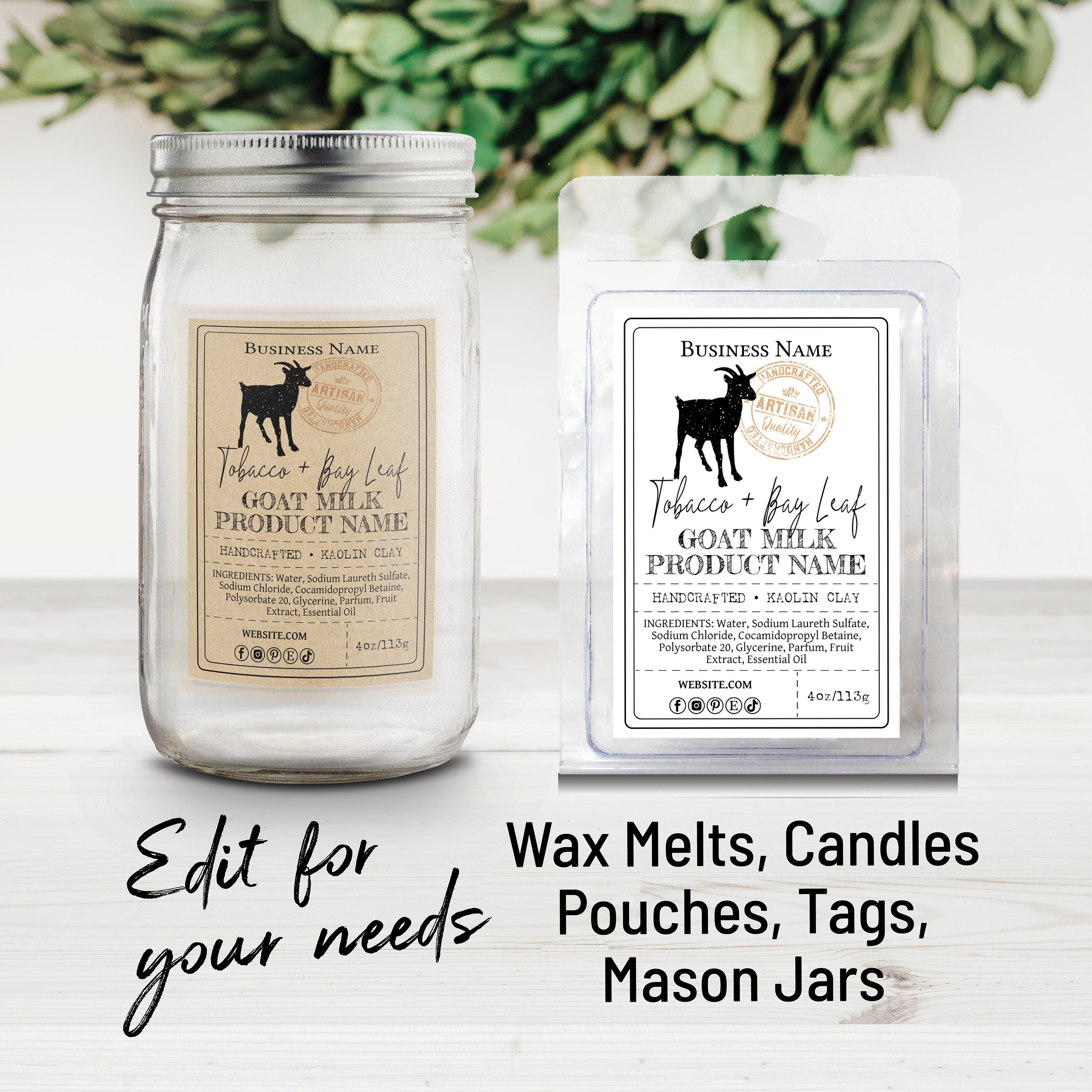 Product Label Template Custom Goat Milk Label Edit Online - Etsy Australia