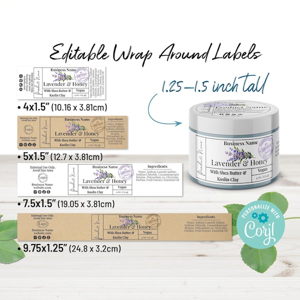 Wrap Around Labels - Etsy