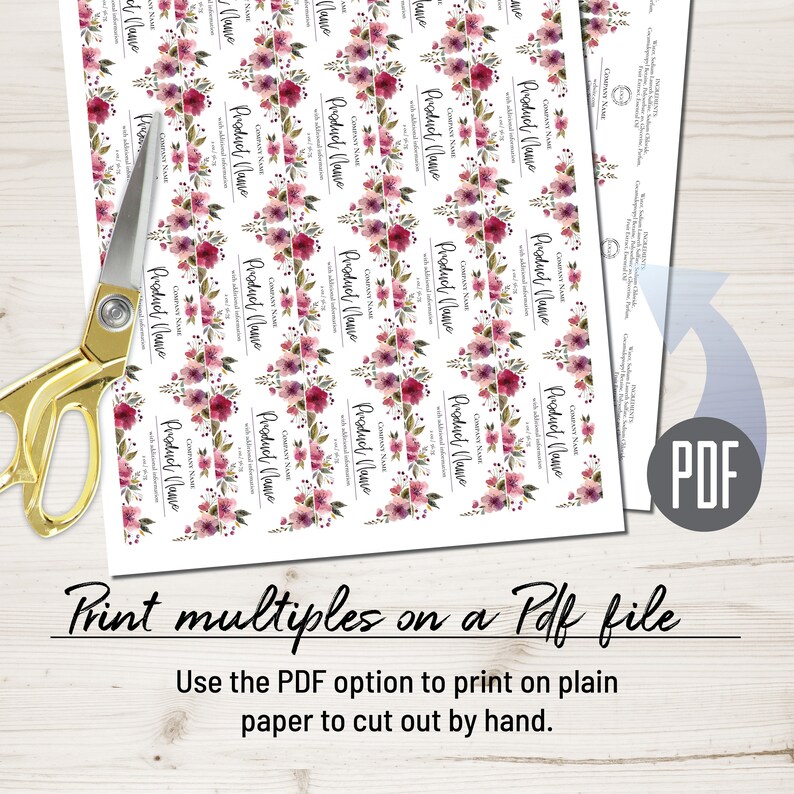 Small Jar Label Front & Back Editable Label Template - Etsy