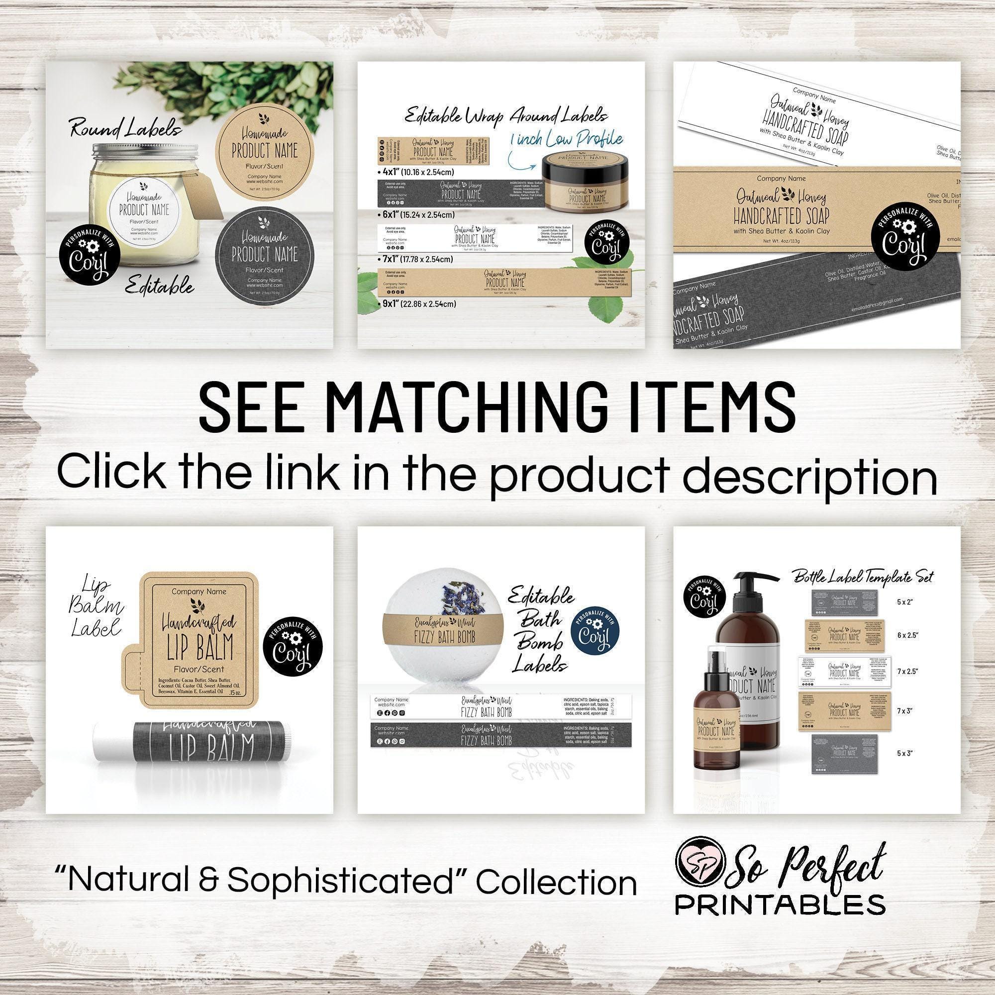 Round Label Template. Natural & Sophisticated Design for Custom ...