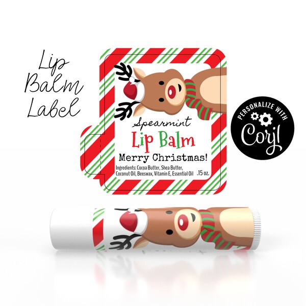 Xmas Lip Balm Labels - Etsy