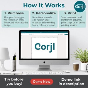 Editable Circle Label Template, Custom Digital Product Sticker Template ...