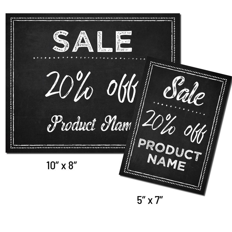 Chalkboard Sign Template Bundle. Small Business Price Sign for - Etsy