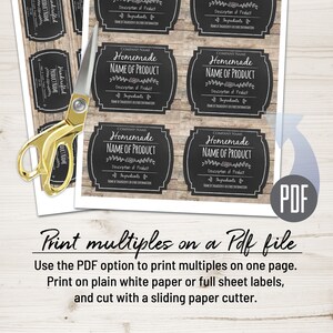 Chalkboard Farmhouse Product Label Template. Labels for Jars, Mason ...