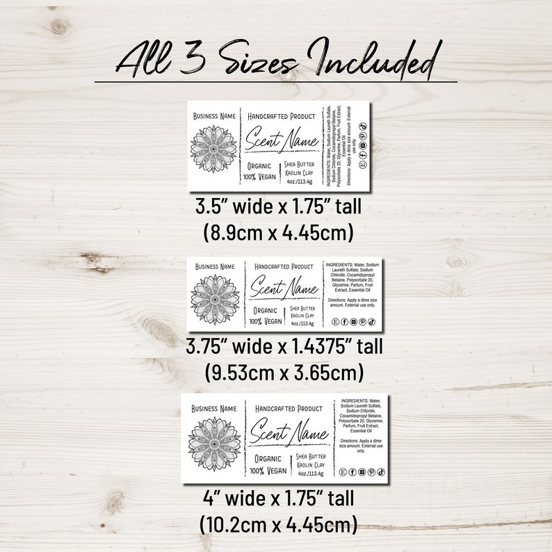 Amber Bottle Jar Label Template Mandala Design. Edit - Etsy