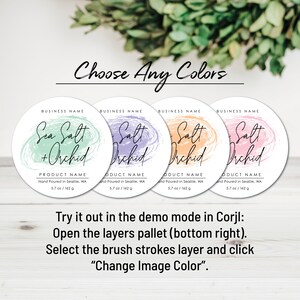 Editable Circle Label Template. Round Sticker Template. Customize ...