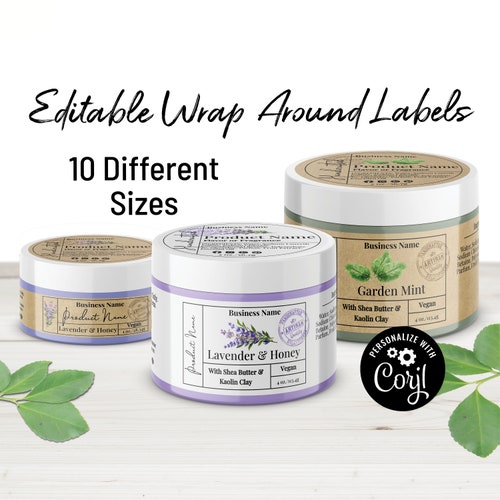 Product Labels Garden Stamp Template Labels for Jars Liquid - Etsy