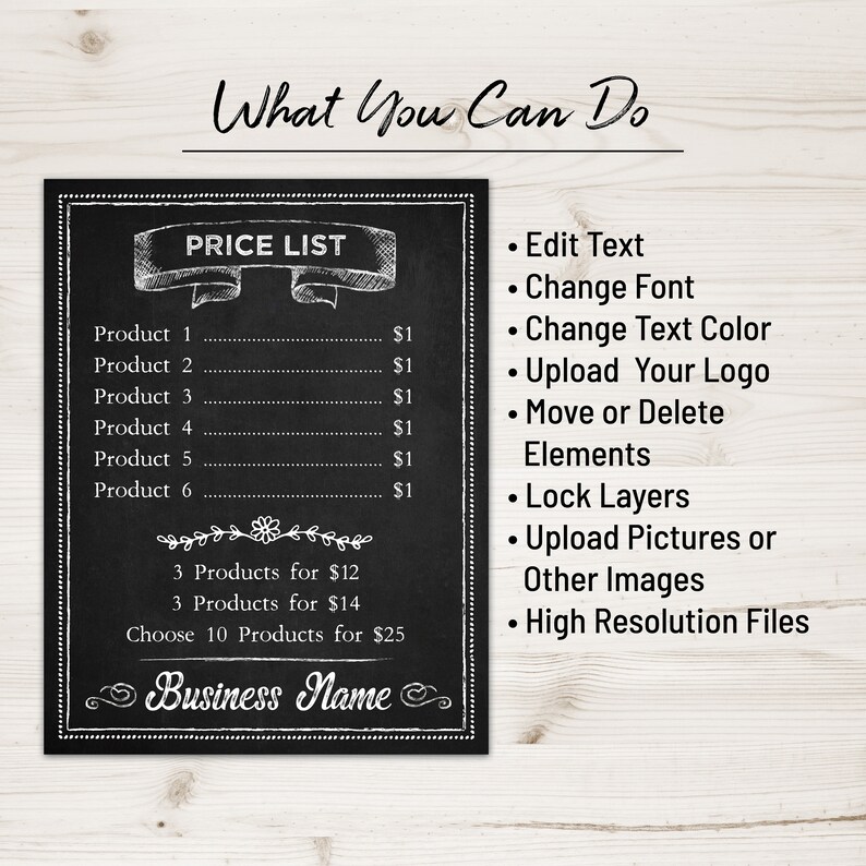 Chalkboard Store Sign for Prices. Small Business Signs for - Etsy