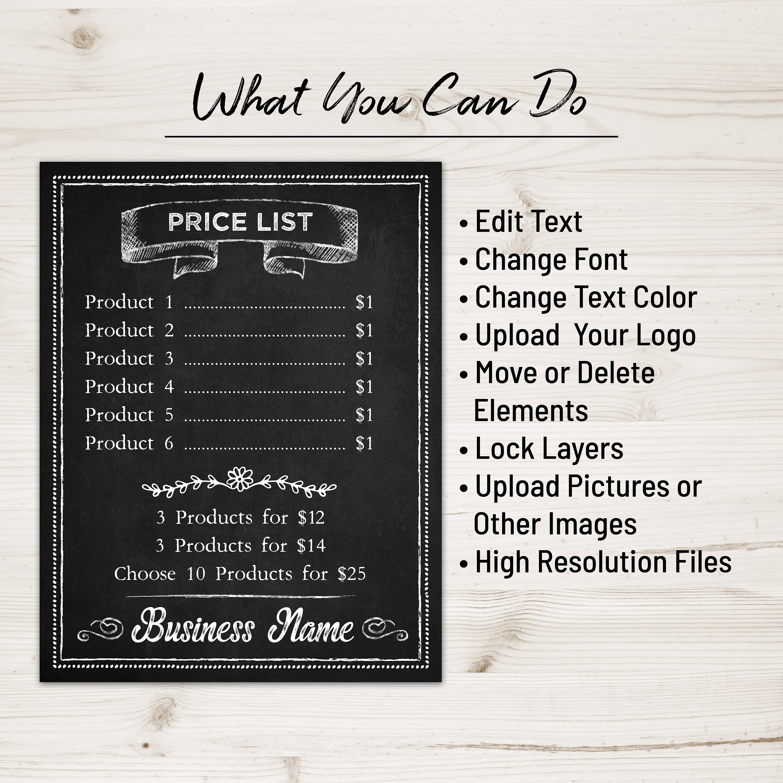 Chalkboard Store Sign for Prices. Small Business Signs for - Etsy