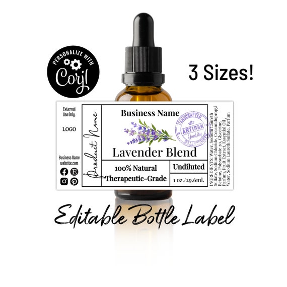 Editable Dropper Spray Bottle Label Template Garden Stamp. - Etsy