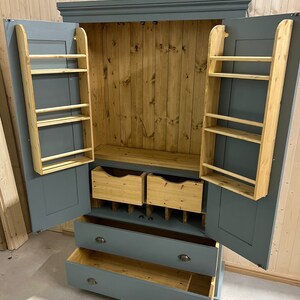 Narrow 3.5ft 105cm Bespoke Handmade and Painted Kitchen Larder/storage ...