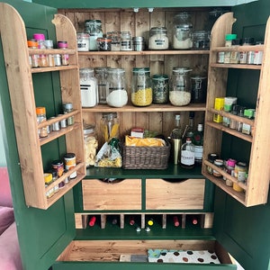 Narrow 3.5ft 105cm Bespoke Handmade and Painted Kitchen Larder/storage ...