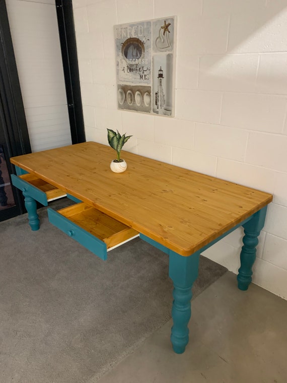 Wiltshire Bespoke Farmhouse Table With Draws Etsy