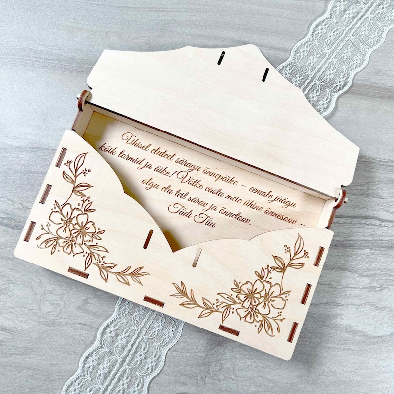 Wooden Gift Box in Envelope Style - Etsy