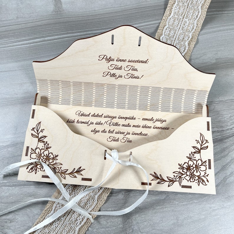 Wooden Gift Box in Envelope Style - Etsy