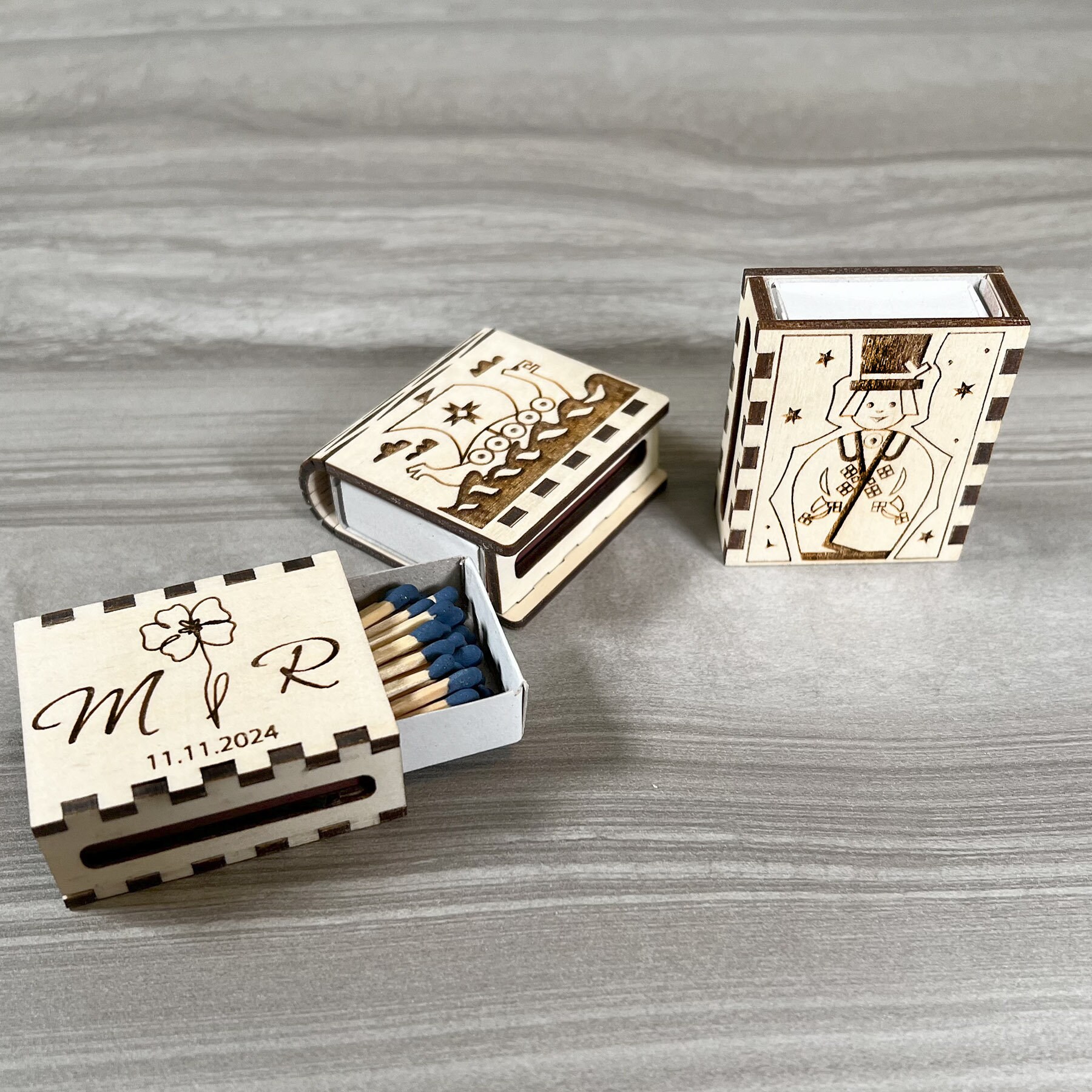 Wooden Matchbox Holder - Etsy