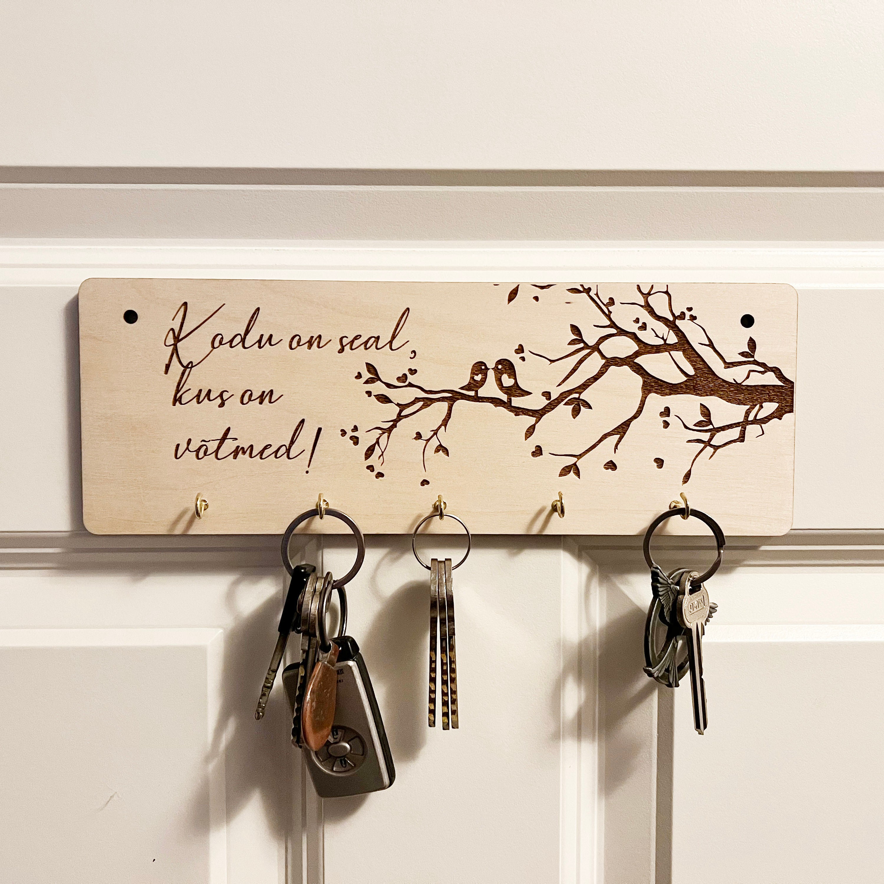 Simple Key Holder Laser Cut Files - Etsy