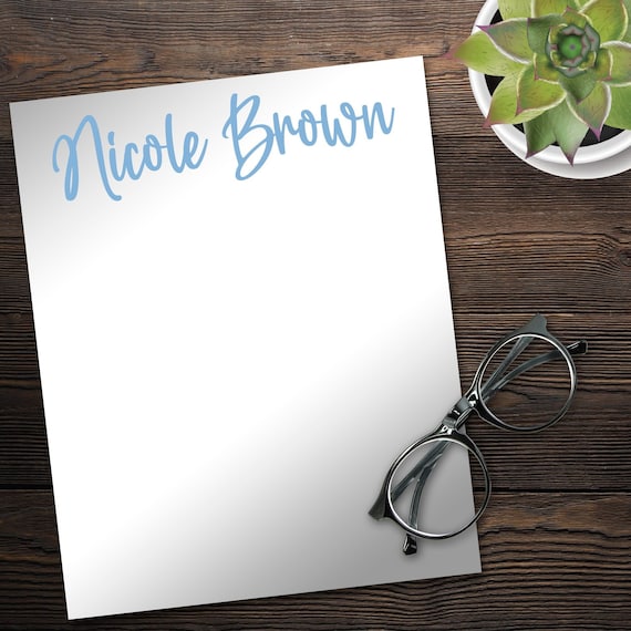 Personalized Note Pad Writing Pad Monogram Notepad - Etsy
