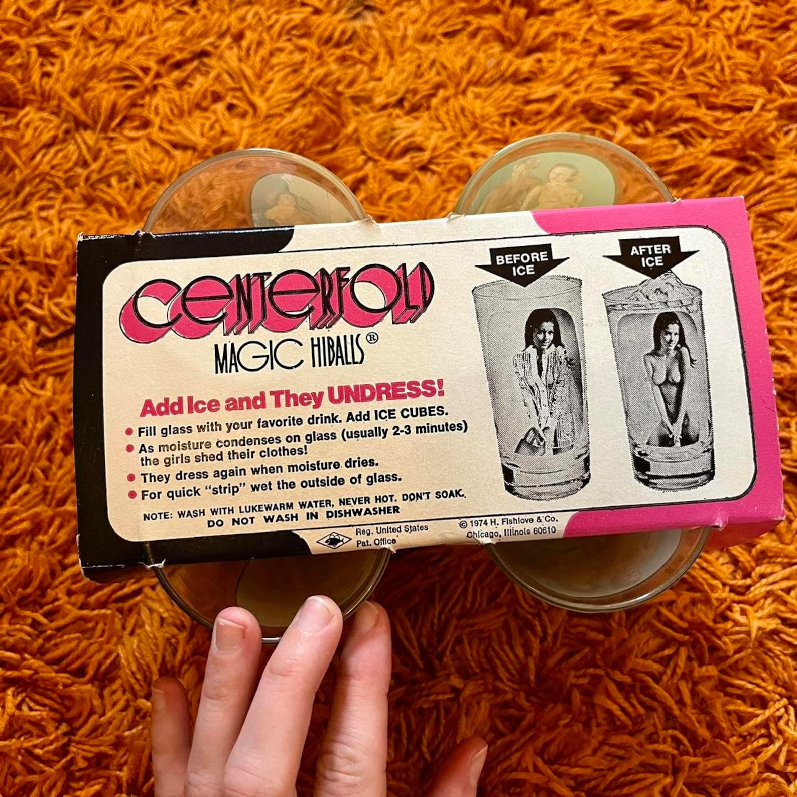 Vintage 1970s Peek a Boo Sip and Strip Drinking Glasses Set of 4 ...