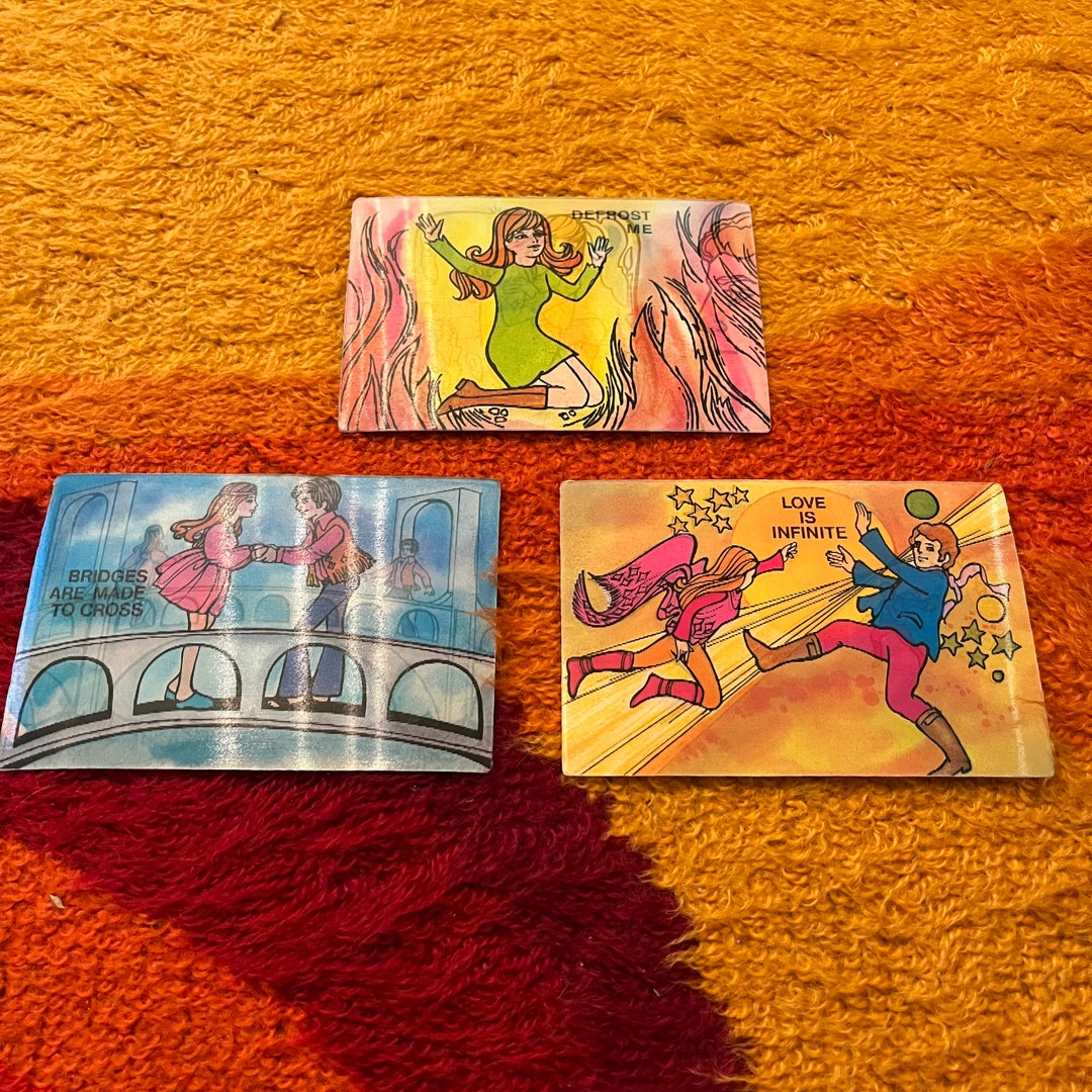 Vintage 1970s Psychedelic Lenticular Postcards Hologram Set 70s 60s ...