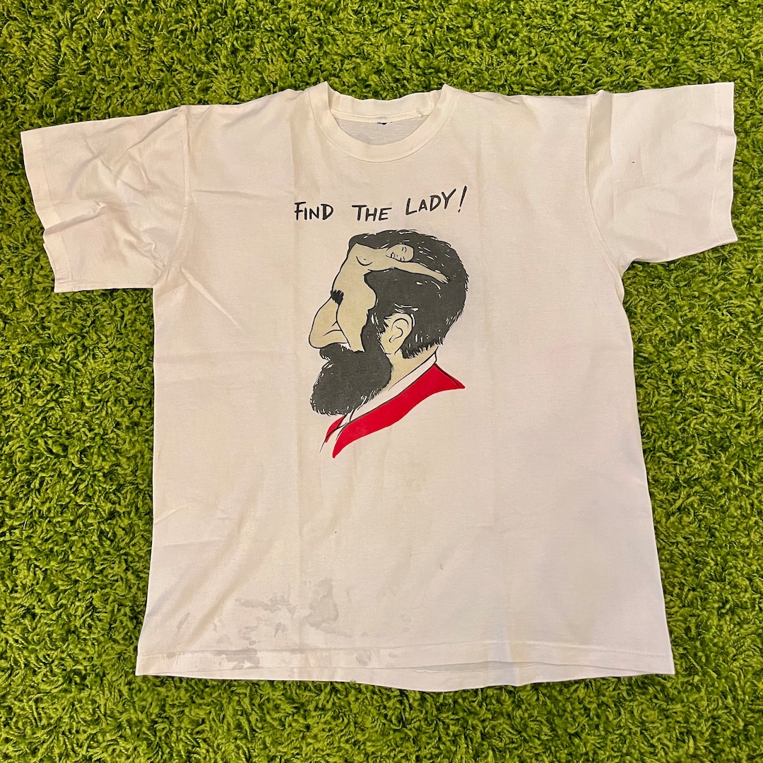Vintage 90s Find the Lady Freud Graphic Tee T Shirt Groovy Hippie White ...
