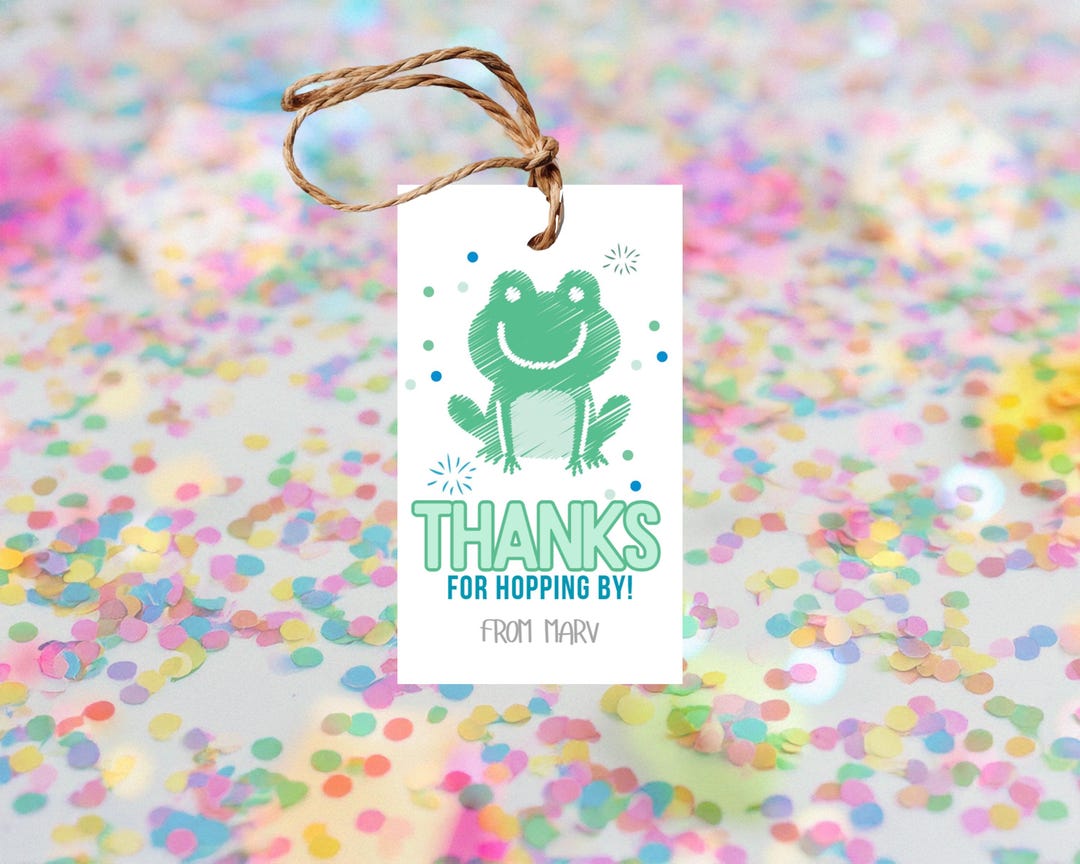 Frog Gift Tag | Printable | Canva Template | Party | Thank You Tag ...