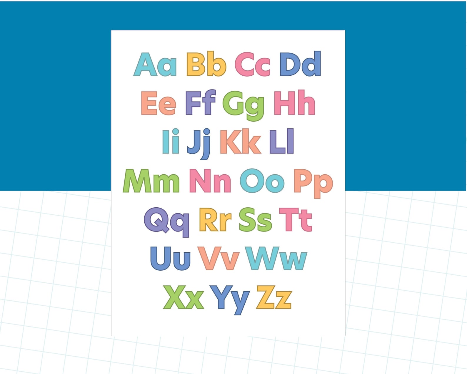 Alphabet Printable Poster Early Learning Educational - Etsy