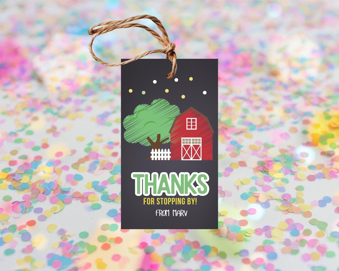 Farmhouse Gift Tag | Printable | Canva Template | Party | Thank You Tag ...