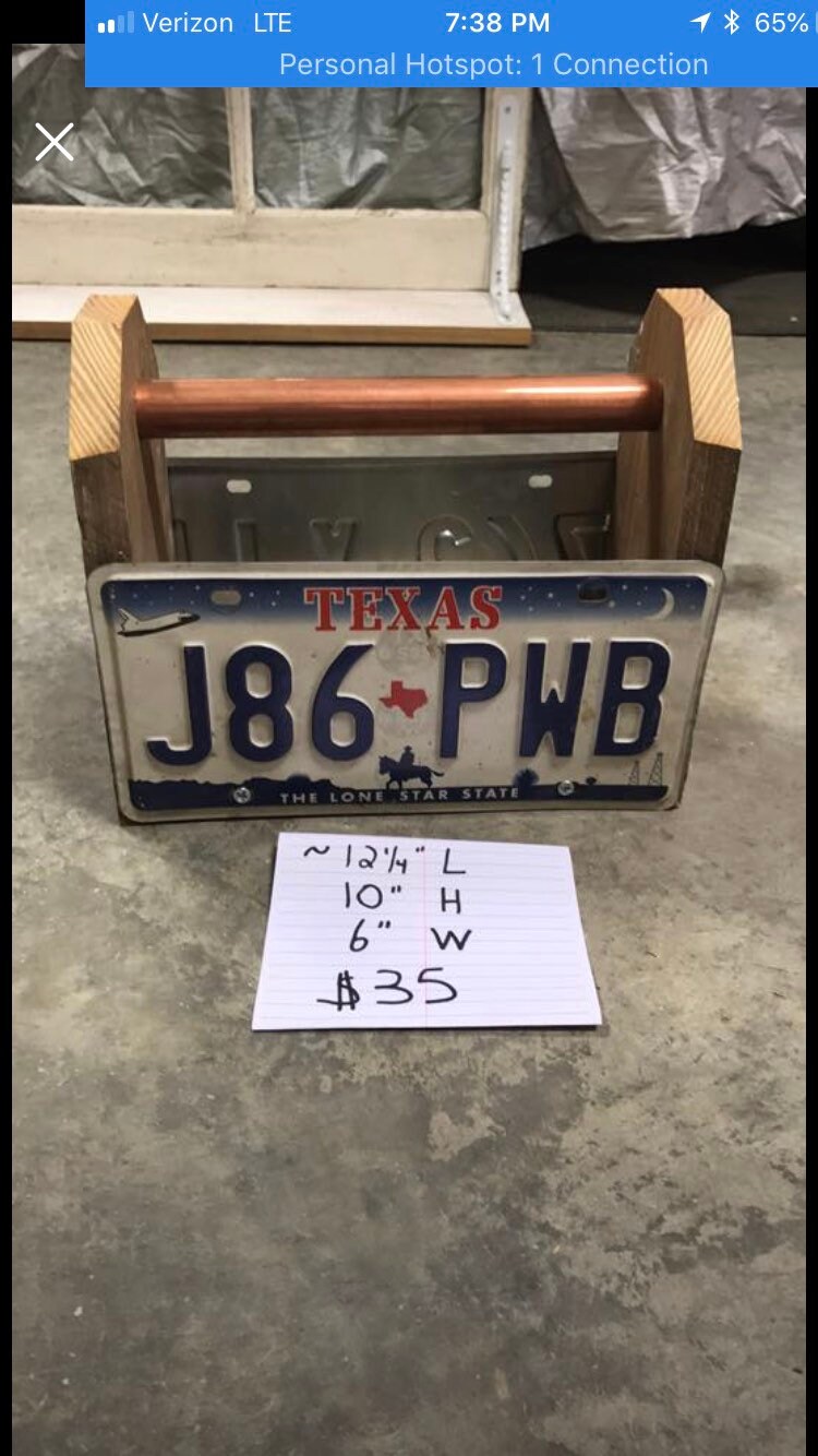 Vintage License Plate Tool Boxes - Etsy