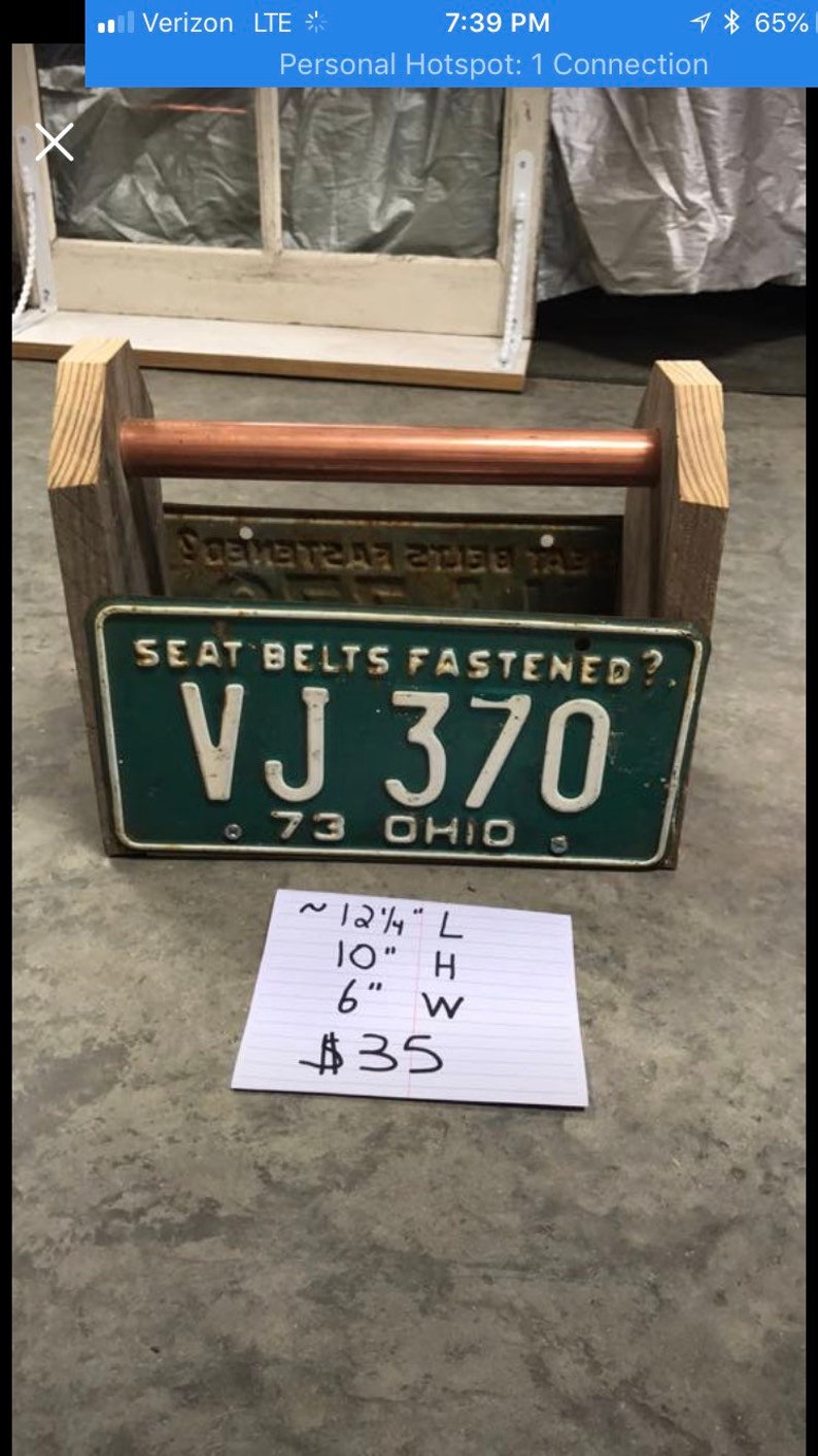 Vintage License Plate Tool Boxes - Etsy