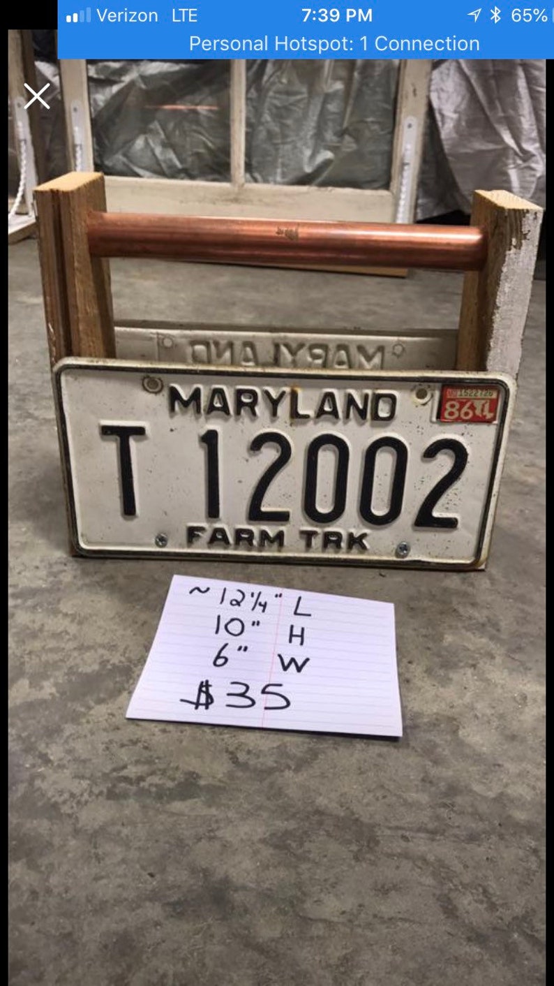 Vintage License Plate Tool Boxes - Etsy