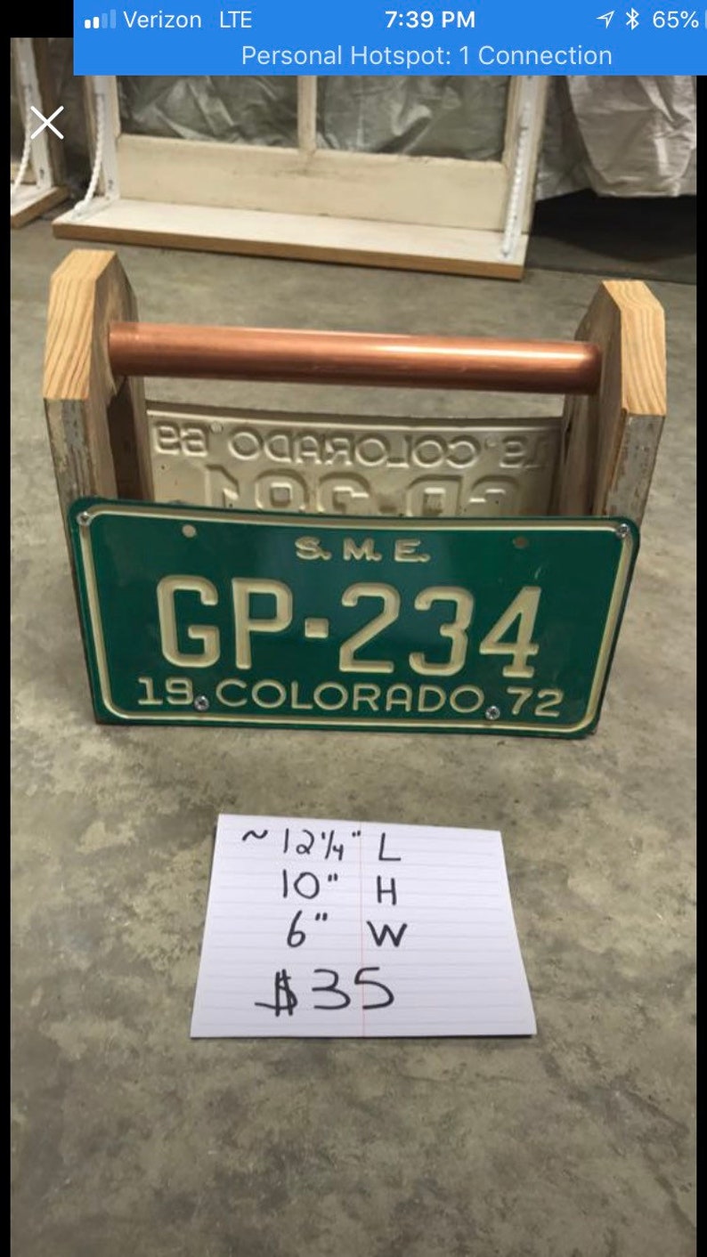 Vintage License Plate Tool Boxes - Etsy