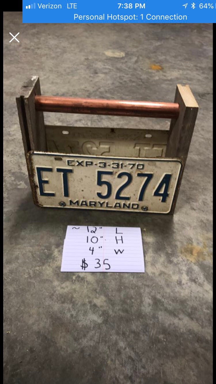 Vintage License Plate Tool Boxes - Etsy