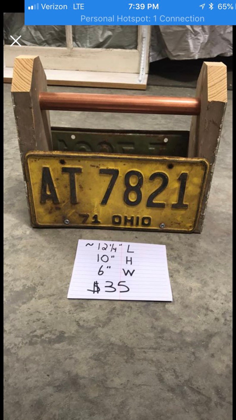 Vintage License Plate Tool Boxes - Etsy