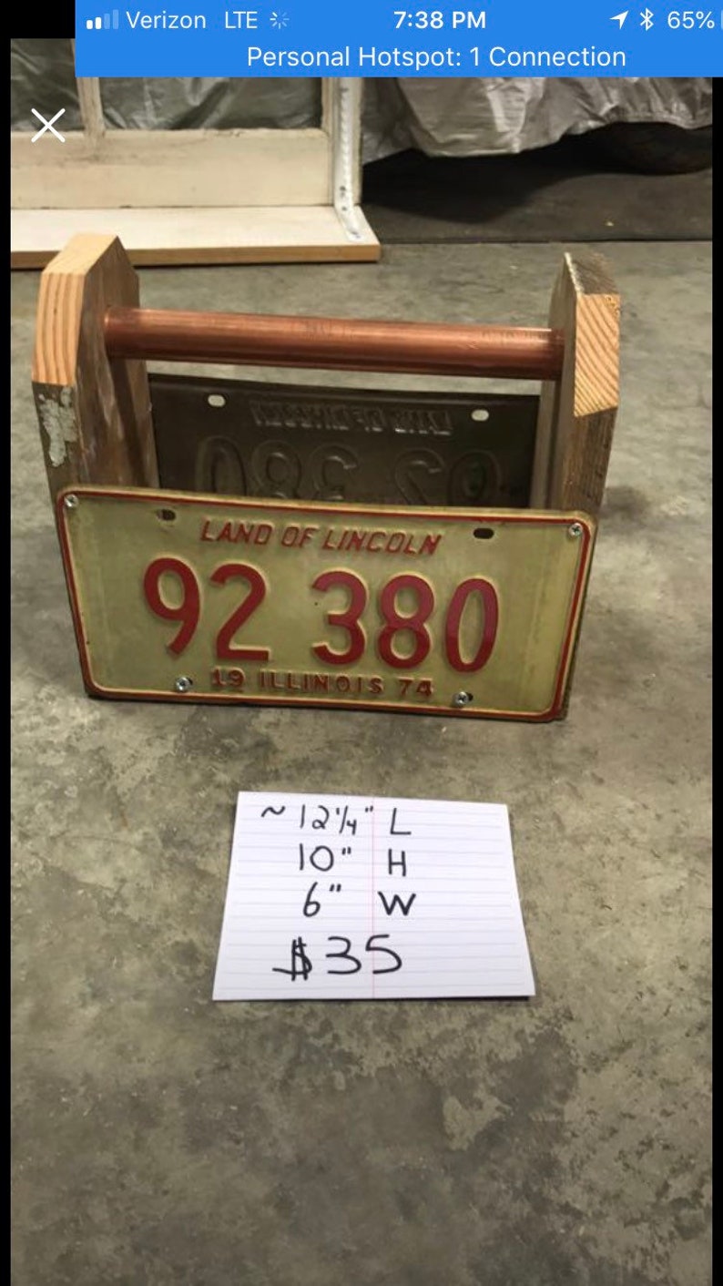 Vintage License Plate Tool Boxes - Etsy